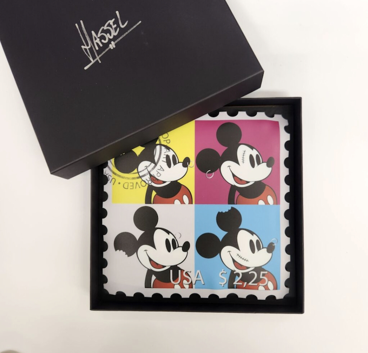 AD VAN HASSEL: Stamp Mickey Popart - Kunstgalerie, Originale, Bilder