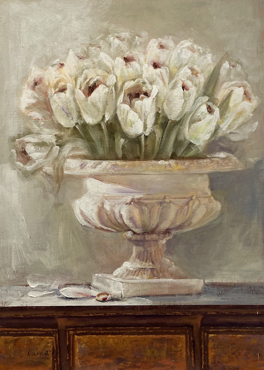 NAMAZBEK CHEKIROV: Weiße Tulpen - Kunstgalerie, Originale, Bilder