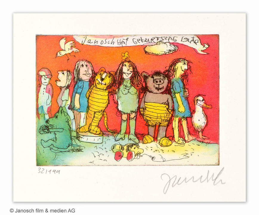 JANOSCH: Janosch hat Geburtstag Leute - Kunstgalerie, Originale, Bilder