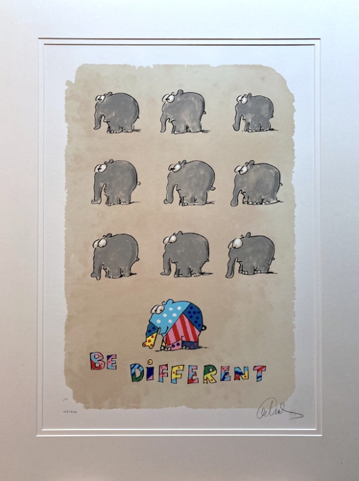 Otto Waalkes Bild Be different - Brittofant - Kunstgalerie, Originale ...